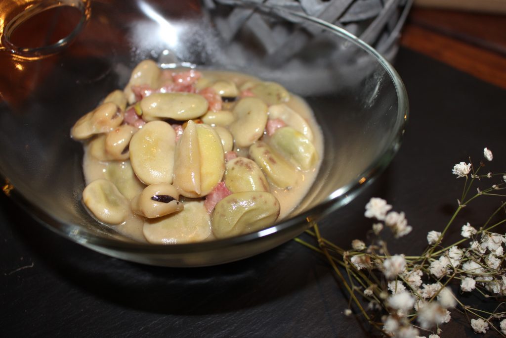 Receta de verduras: Habas del huerto salteadas con jamón